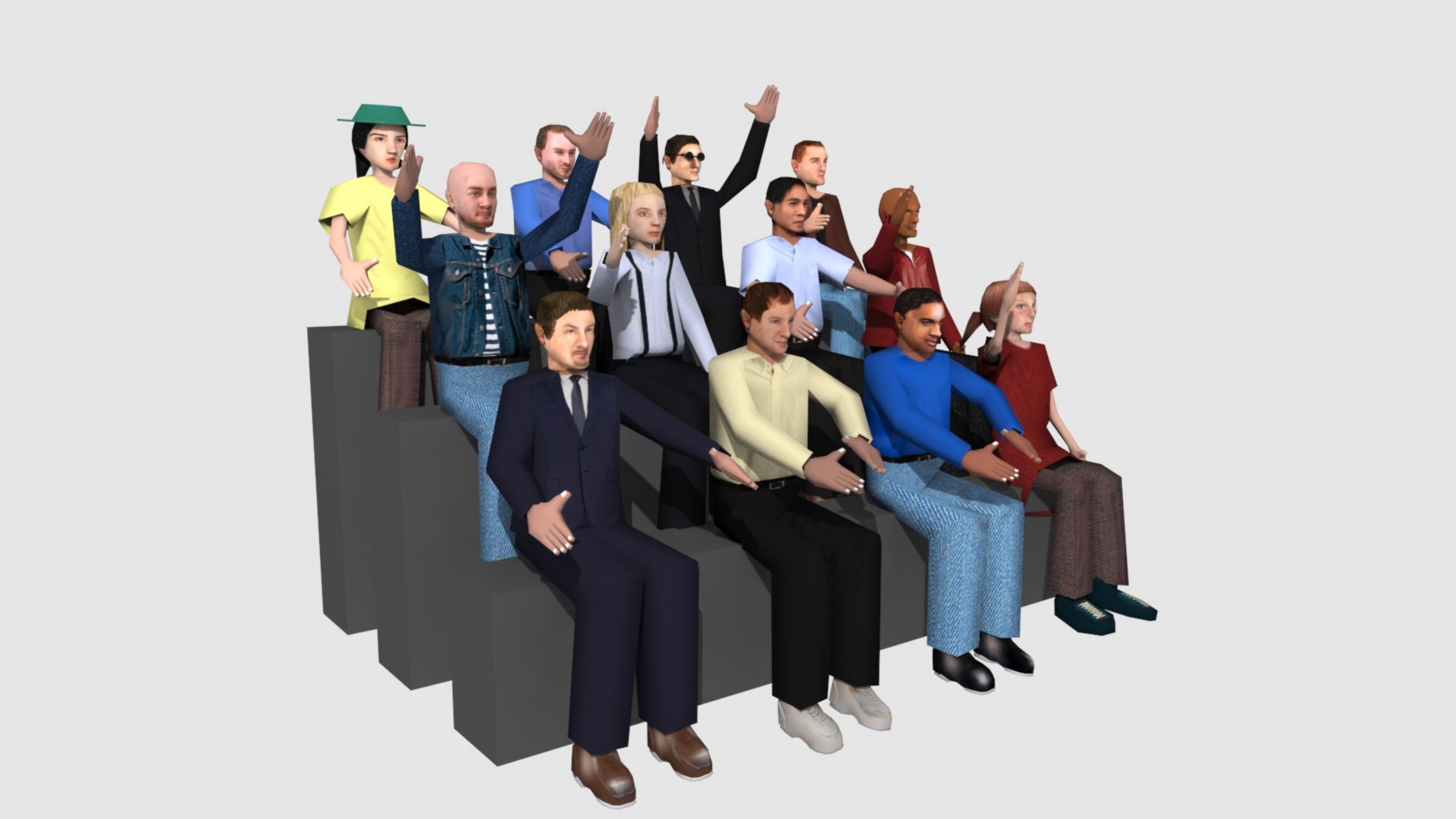3D Model Animated Spectator - TurboSquid 2156099
