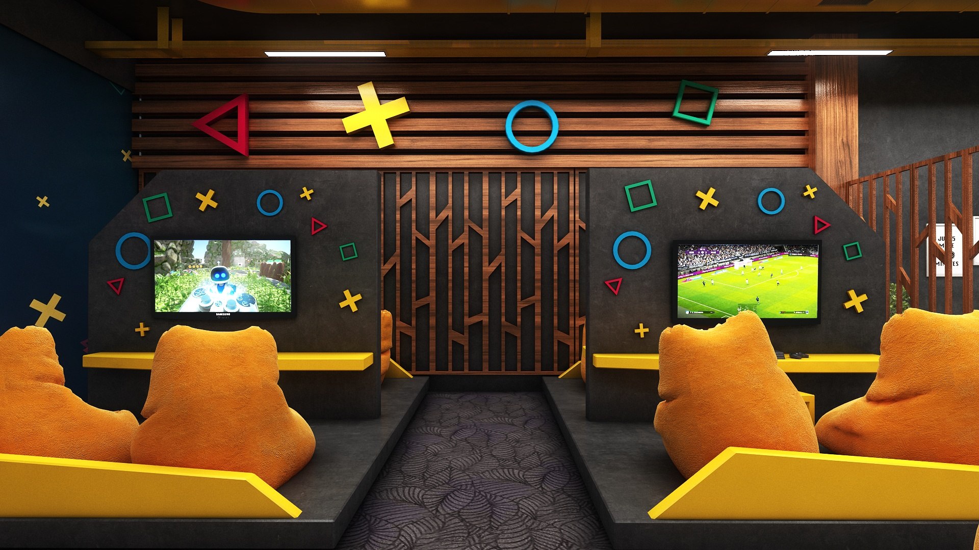 Realistic playstation cafe interior 3D - TurboSquid 1518798