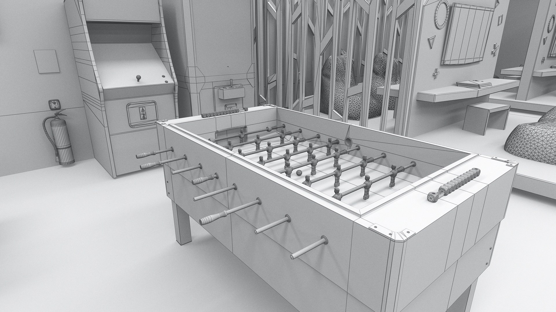 Realistic playstation cafe interior 3D - TurboSquid 1518798