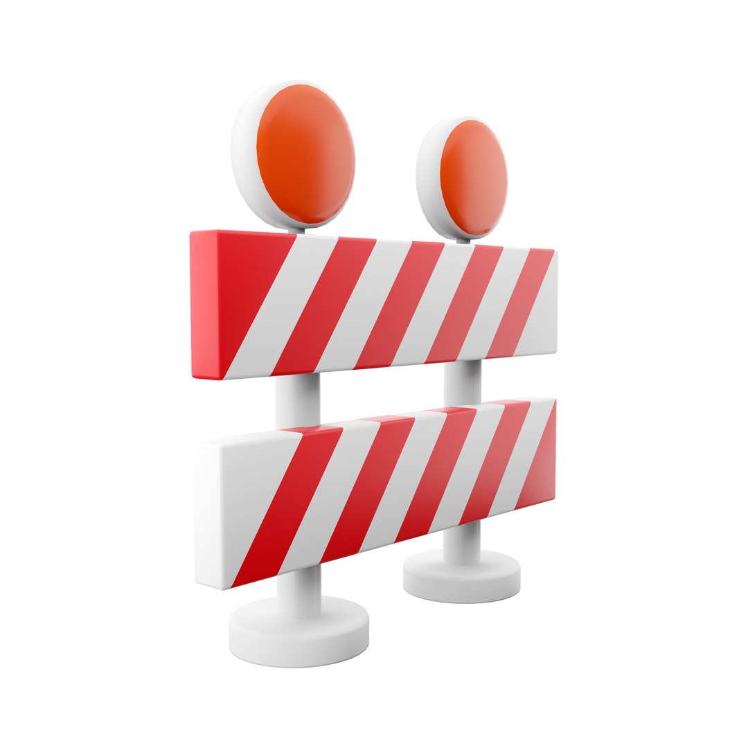 3D Roadblock Icon Model - TurboSquid 2045310