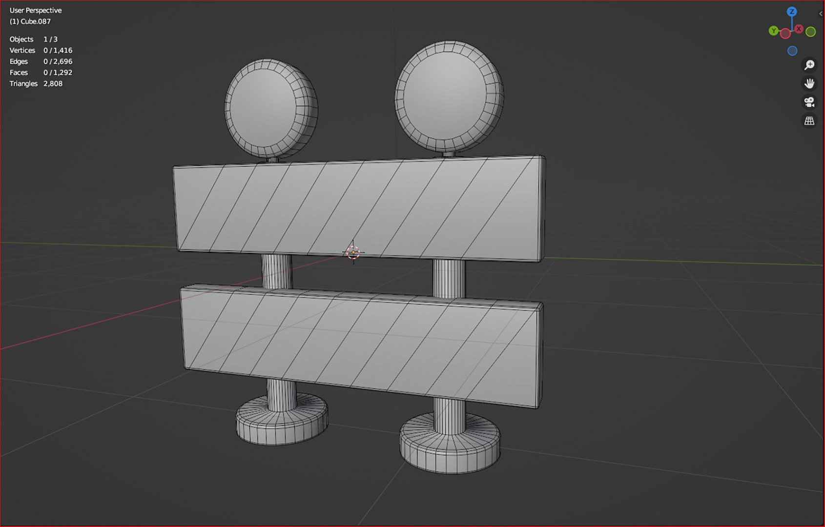 3D Roadblock Icon Model - TurboSquid 2045310