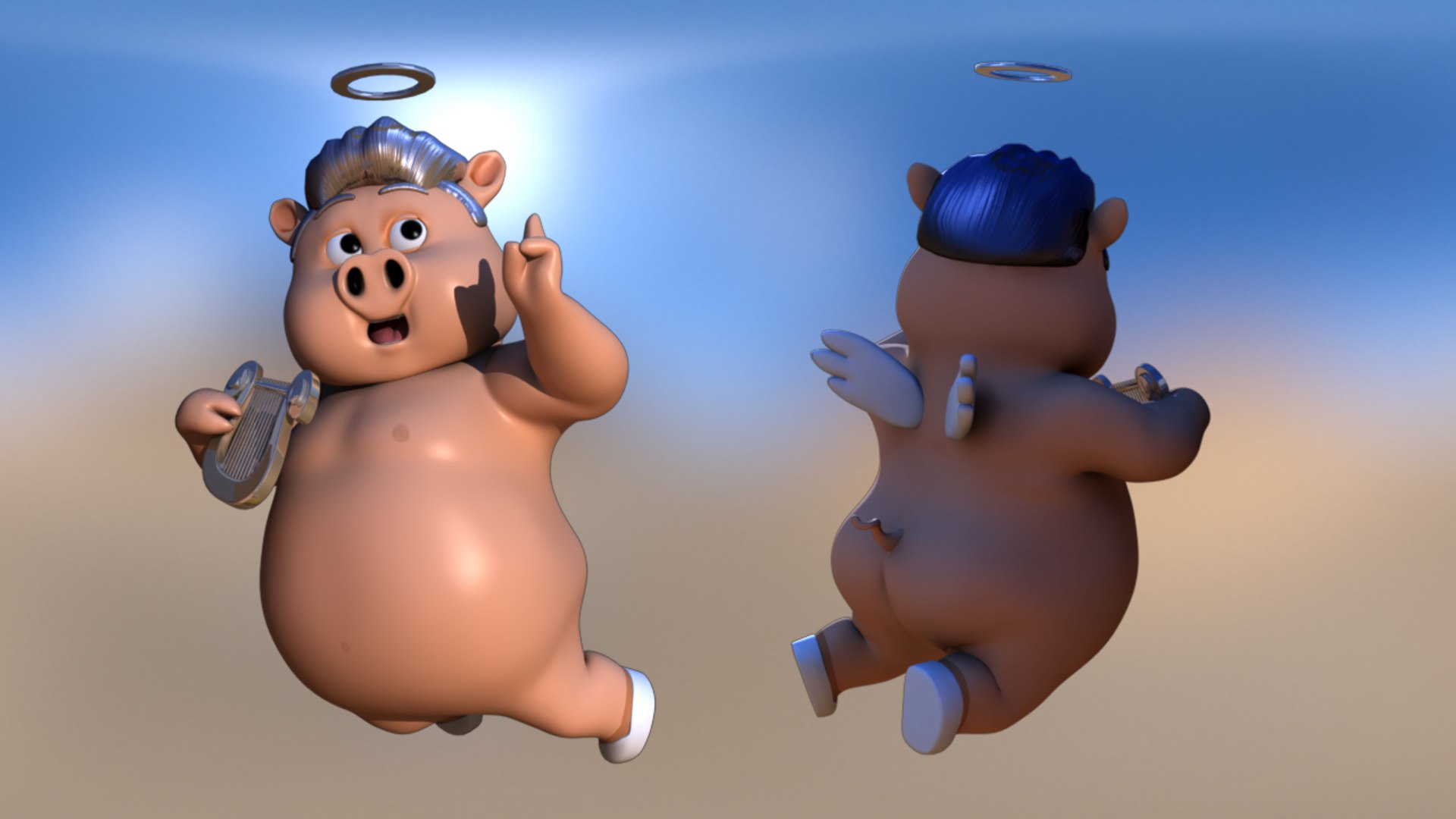 3D Rig Angel Devil Animation Model - TurboSquid 1354725