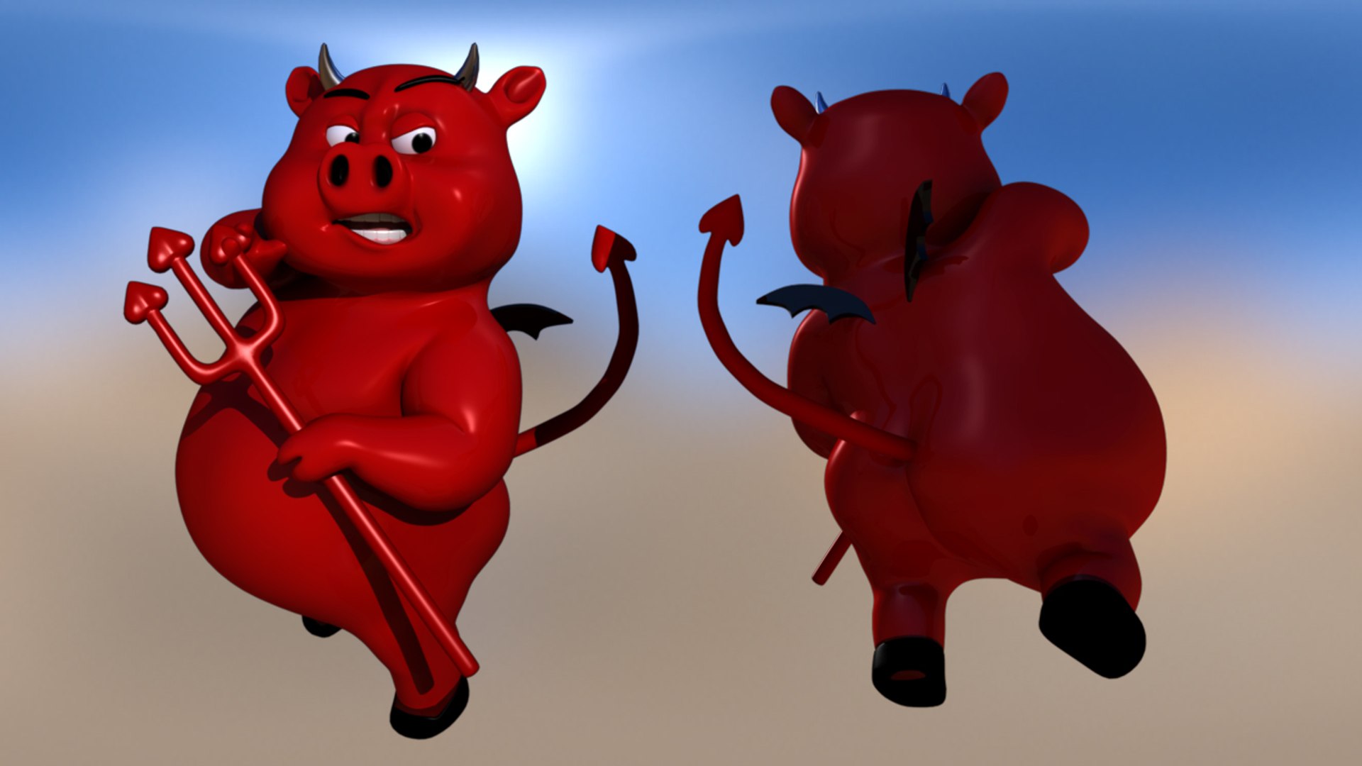 3D Rig Angel Devil Animation Model - TurboSquid 1354725