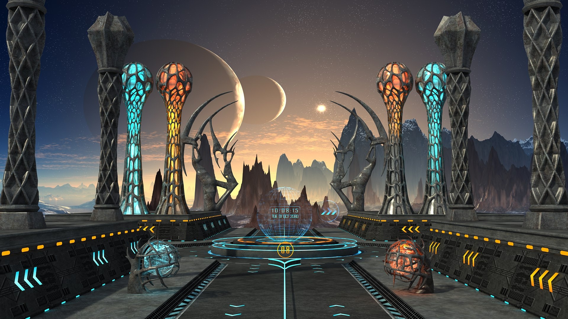 3D Sci-fi Road Column - TurboSquid 1740882