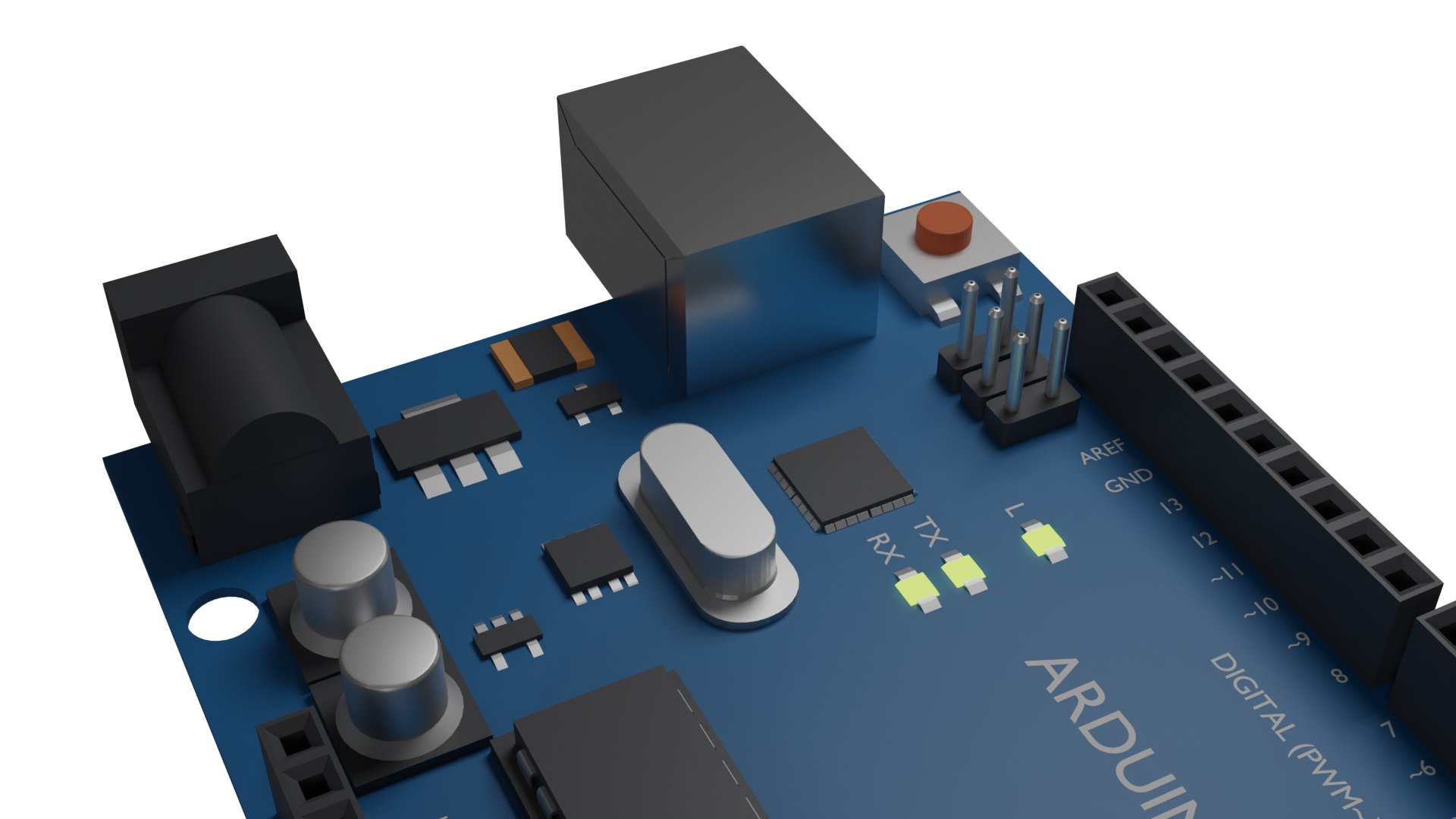 Microcontroller Arduino Uno 3d Model Turbosquid 2098012