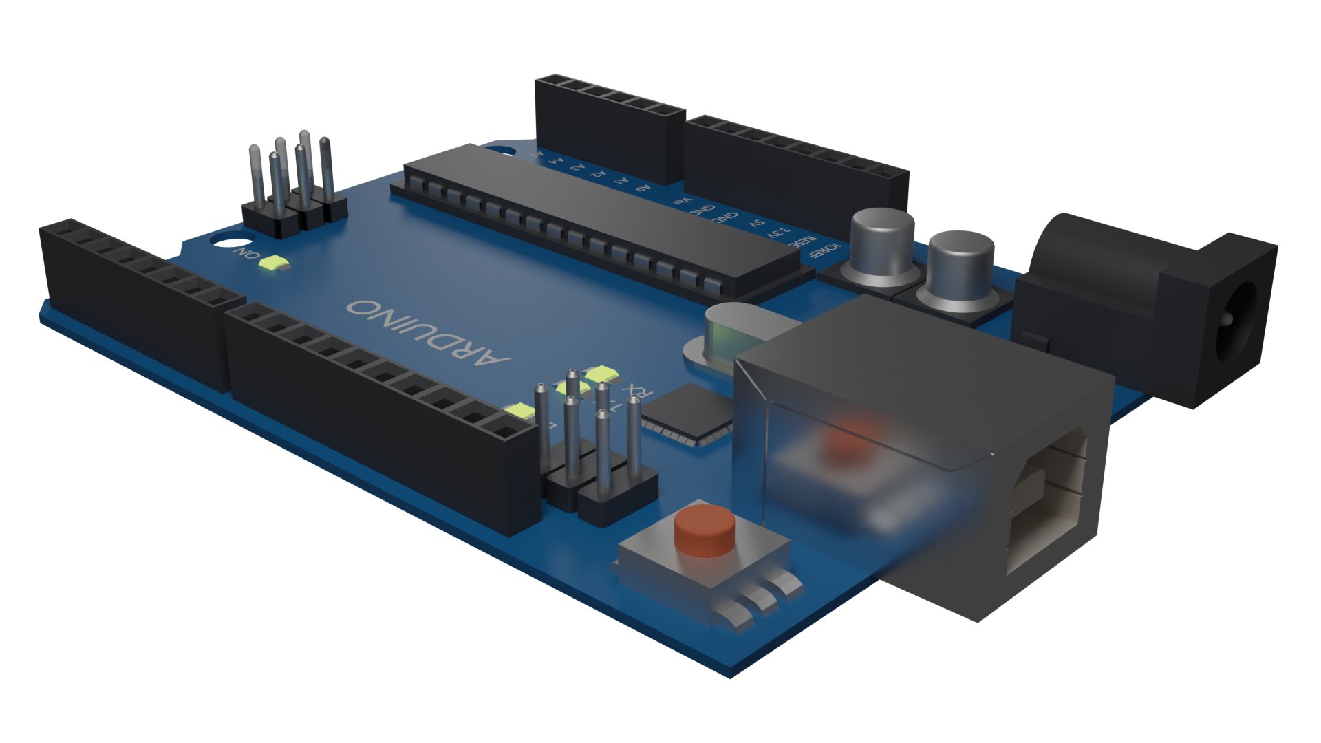 Microcontroller Arduino Uno 3d Model Turbosquid 2098012