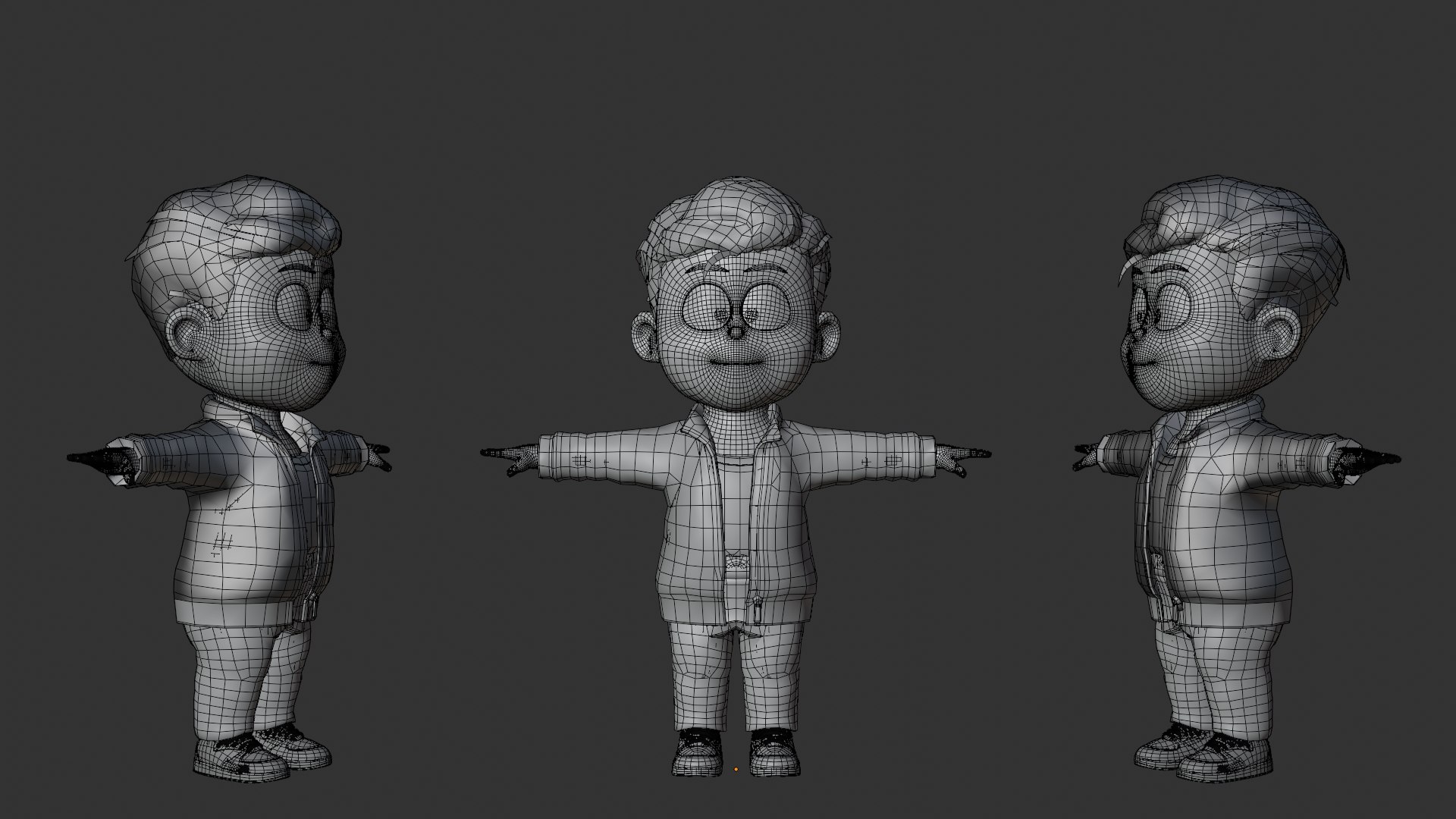 3D Boy Cartoon Character 2 Model - TurboSquid 1999028
