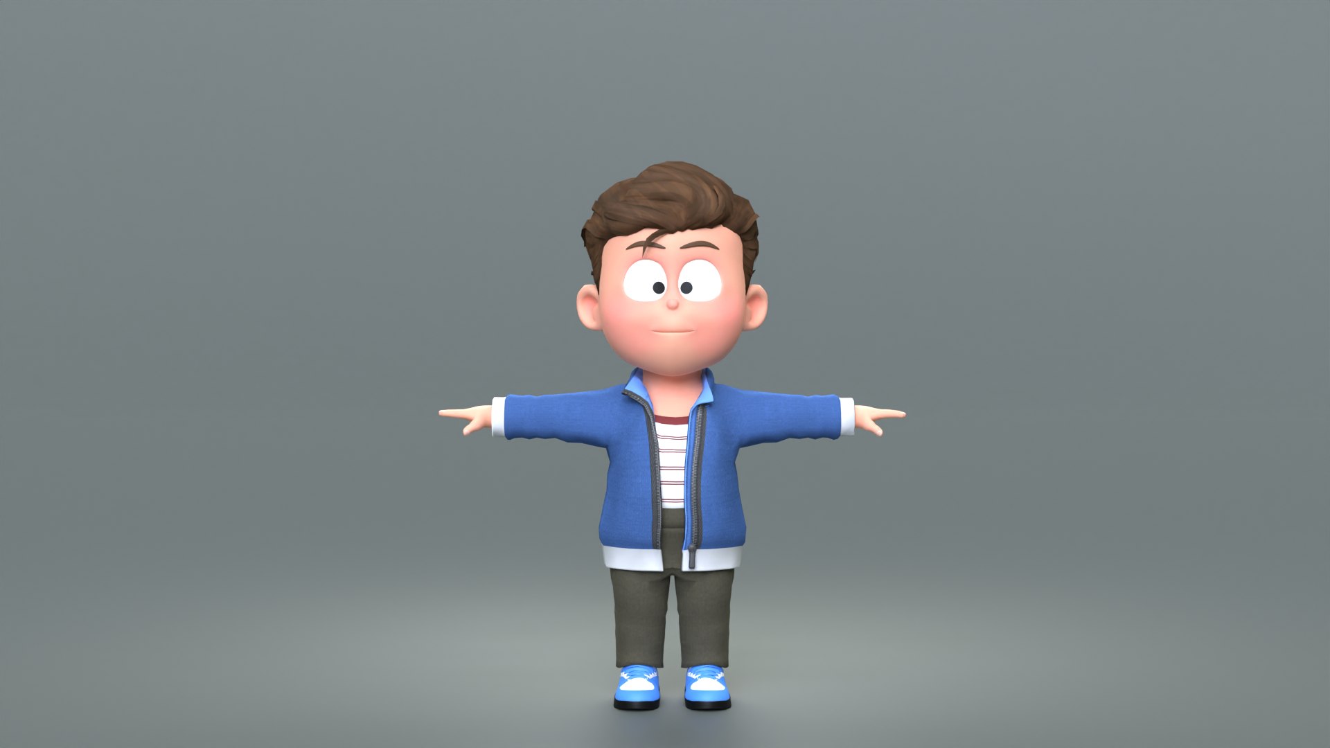 3D Boy Cartoon Character 2 Model - TurboSquid 1999028