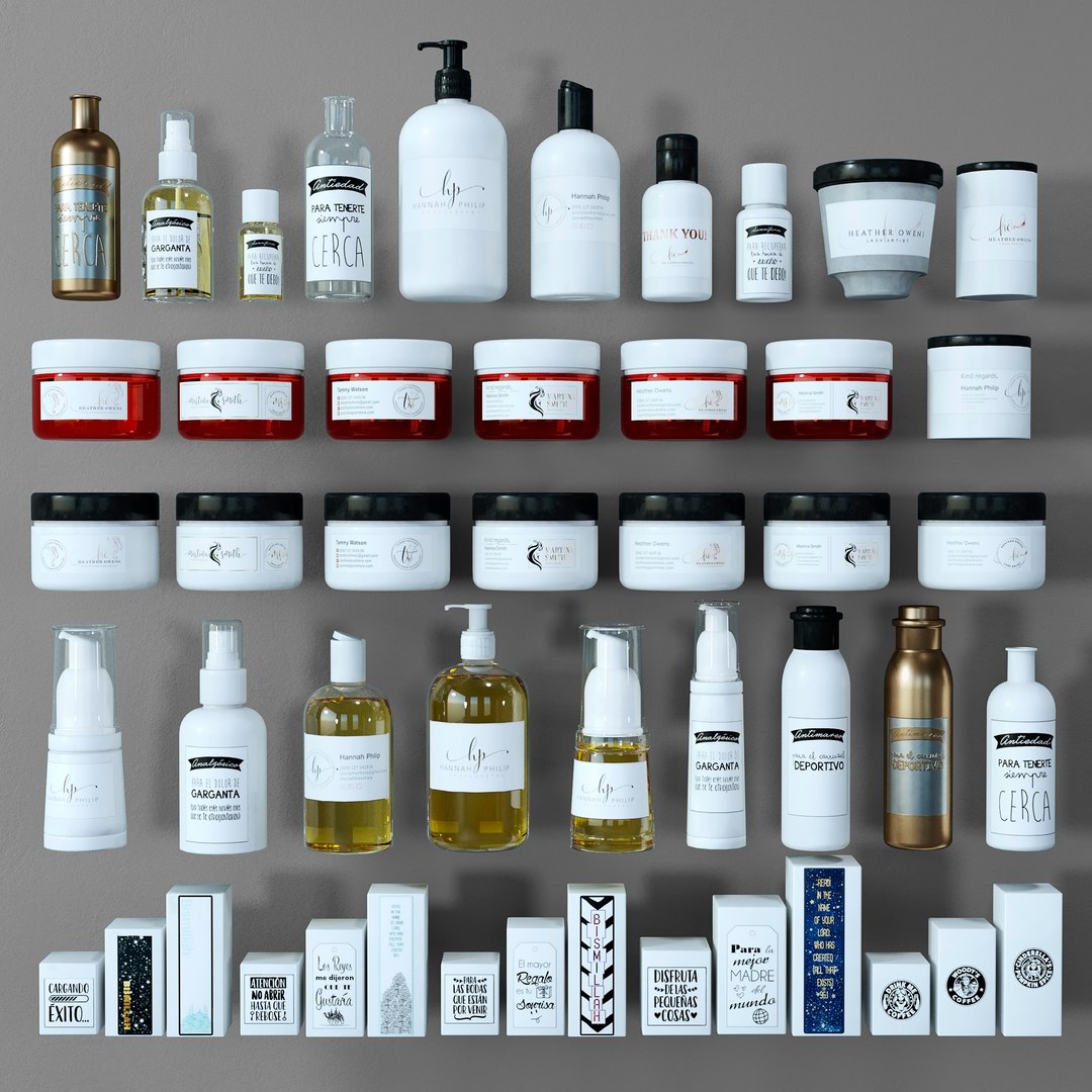 3D Cosmetics Packaging - TurboSquid 1509831