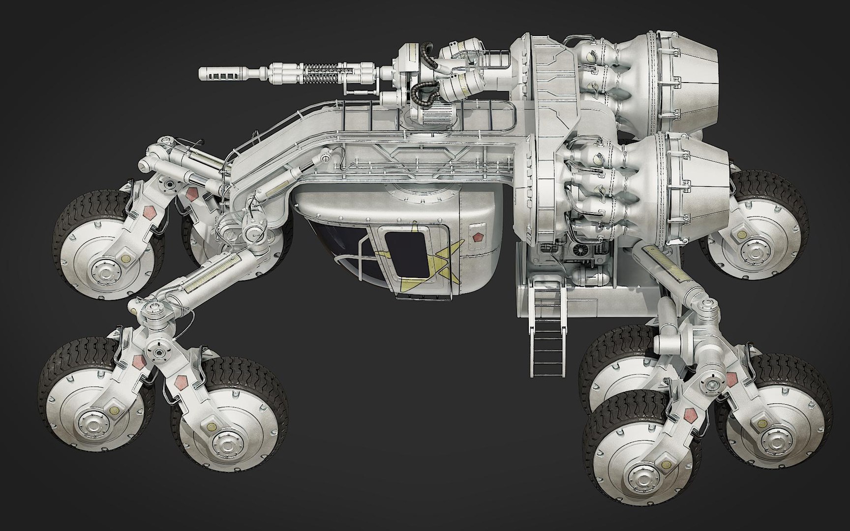 3D Scifi Rover model - TurboSquid 1853676