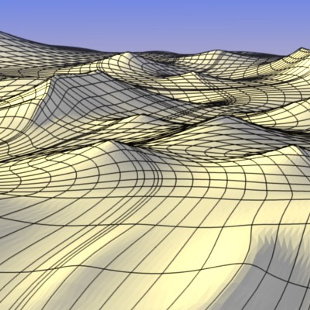 desert landscape sand 3d model