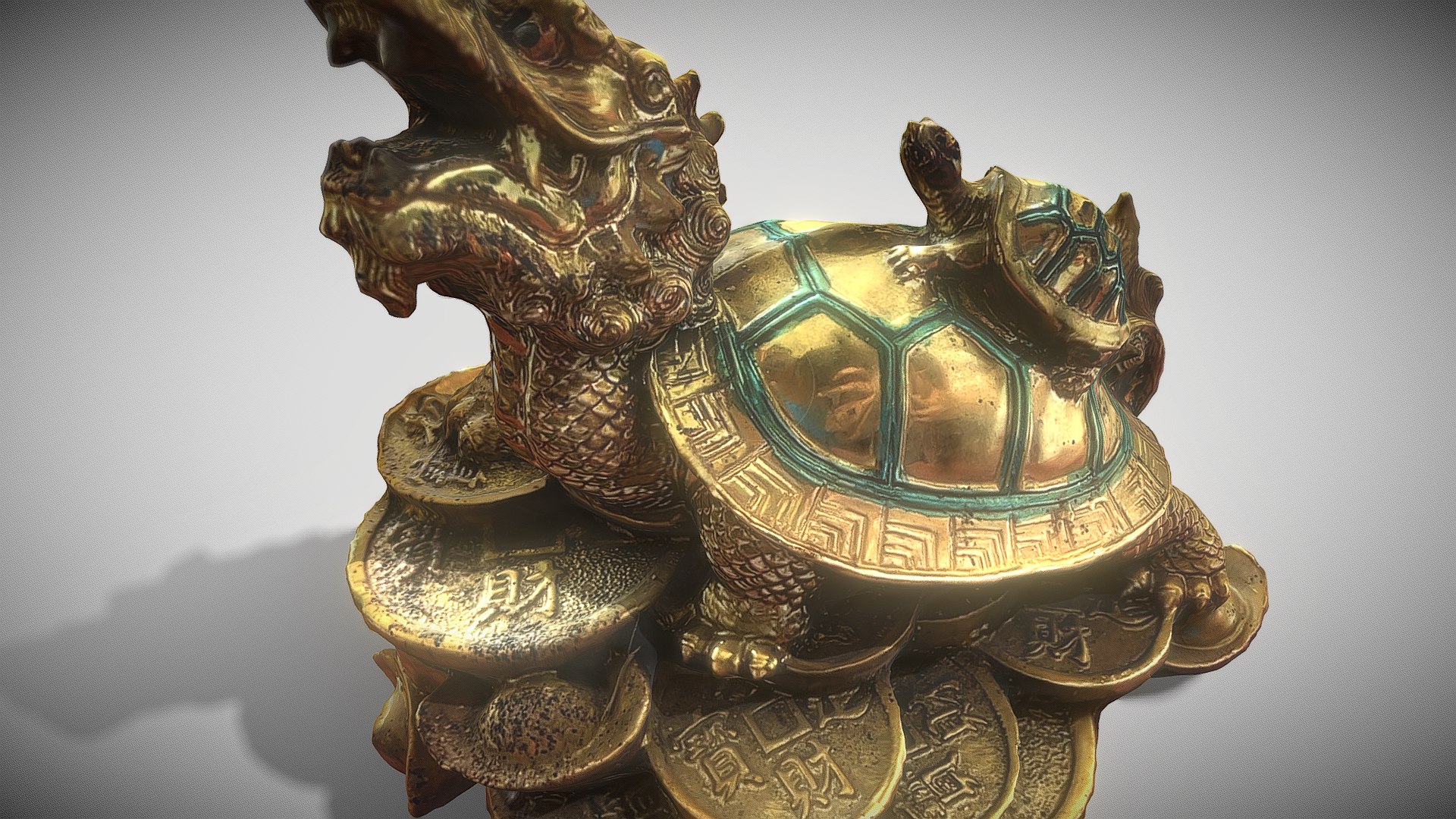 3D Feng Shui Dragon Turtle 2 - TurboSquid 2188529