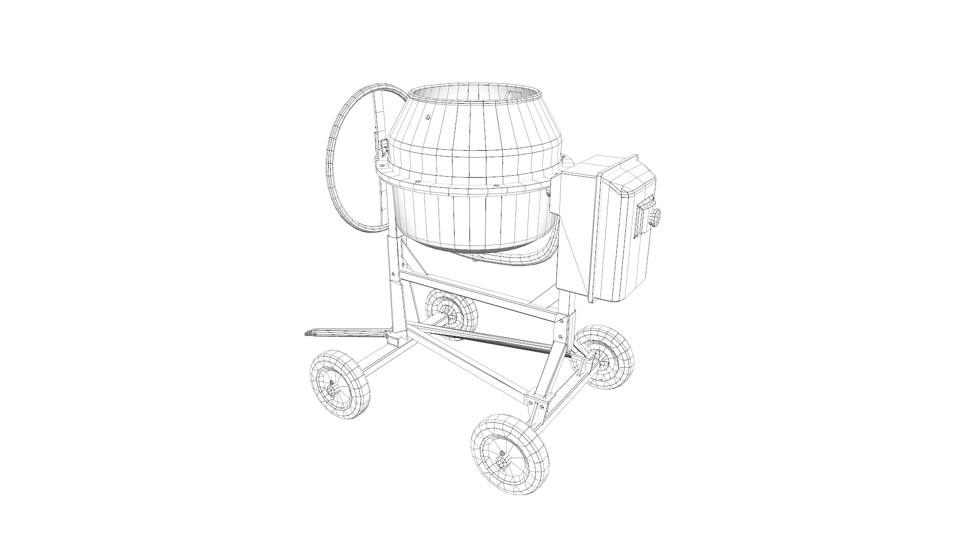 Concrete mixer 3D model - TurboSquid 1700765