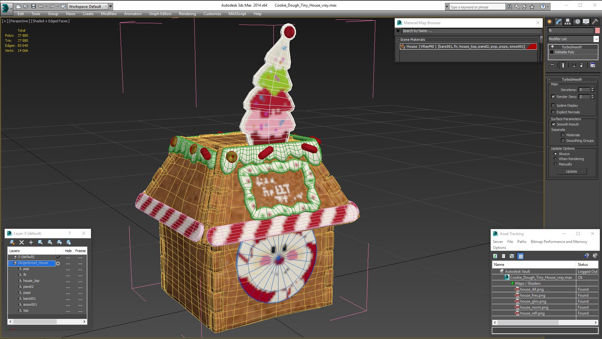 3D Cookie Dough Tiny House Model - TurboSquid 1487006