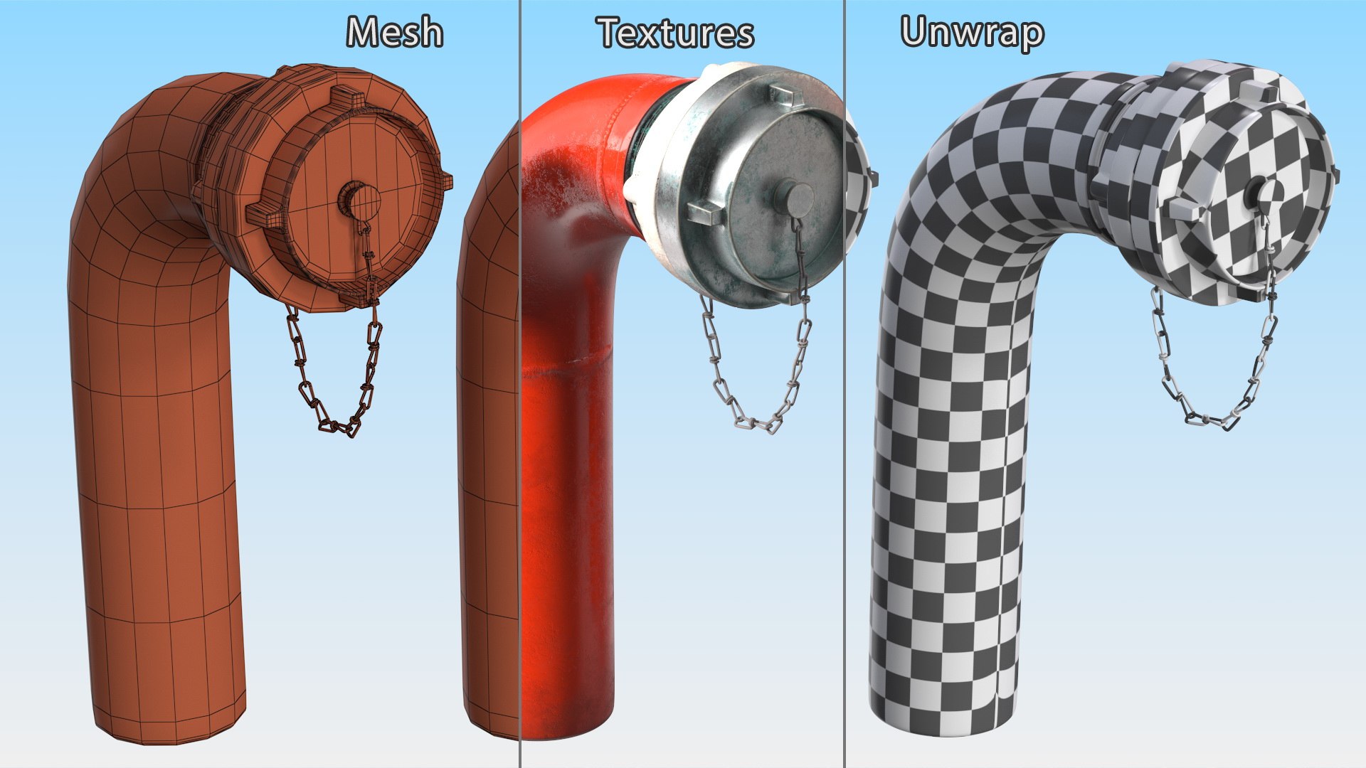 3D Pipe Fire Hydrant - TurboSquid 2016588