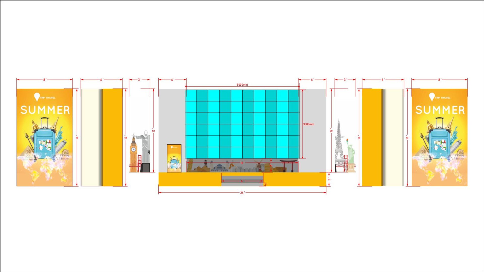 3D Corporate Stage Design model - TurboSquid 1983876