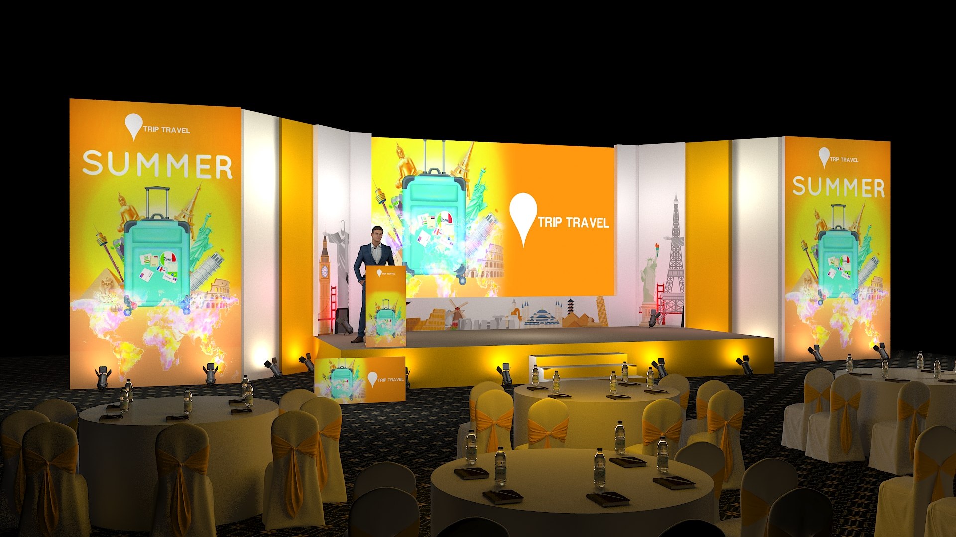 3D Corporate Stage Design model - TurboSquid 1983876