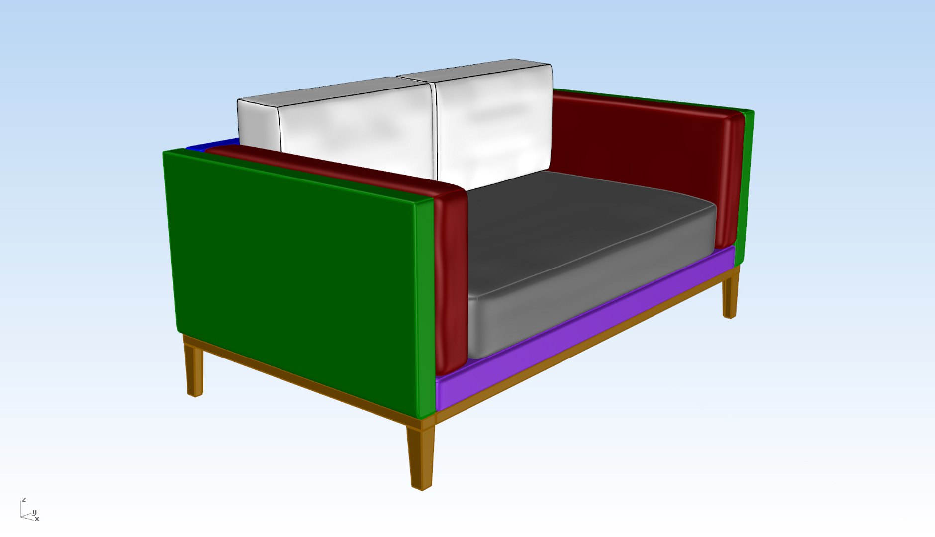 3d obj sofa rhino