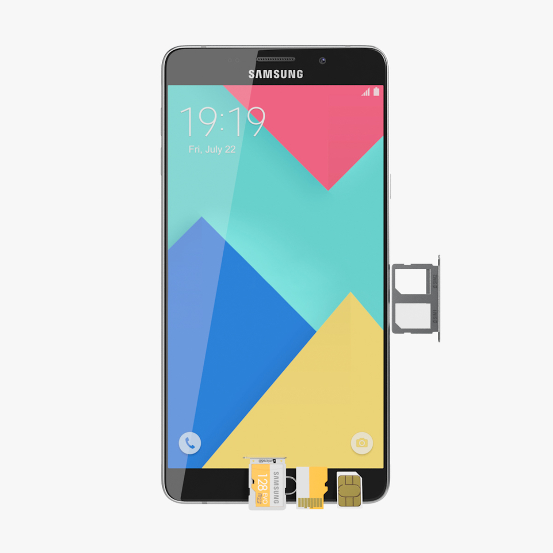 3d realistic samsung galaxy a9 model