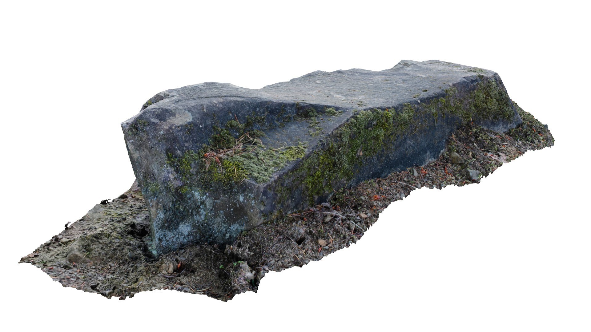 Rectangular Rock 3 Model - TurboSquid 2236176