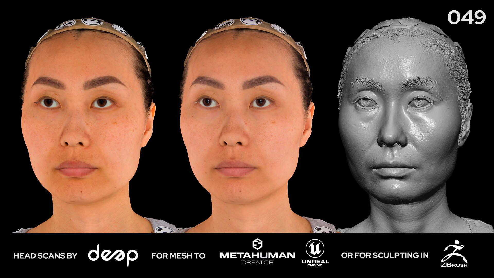 Free FREE Asian Female 30s Head Scan 049 3D Model - TurboSquid 2151857