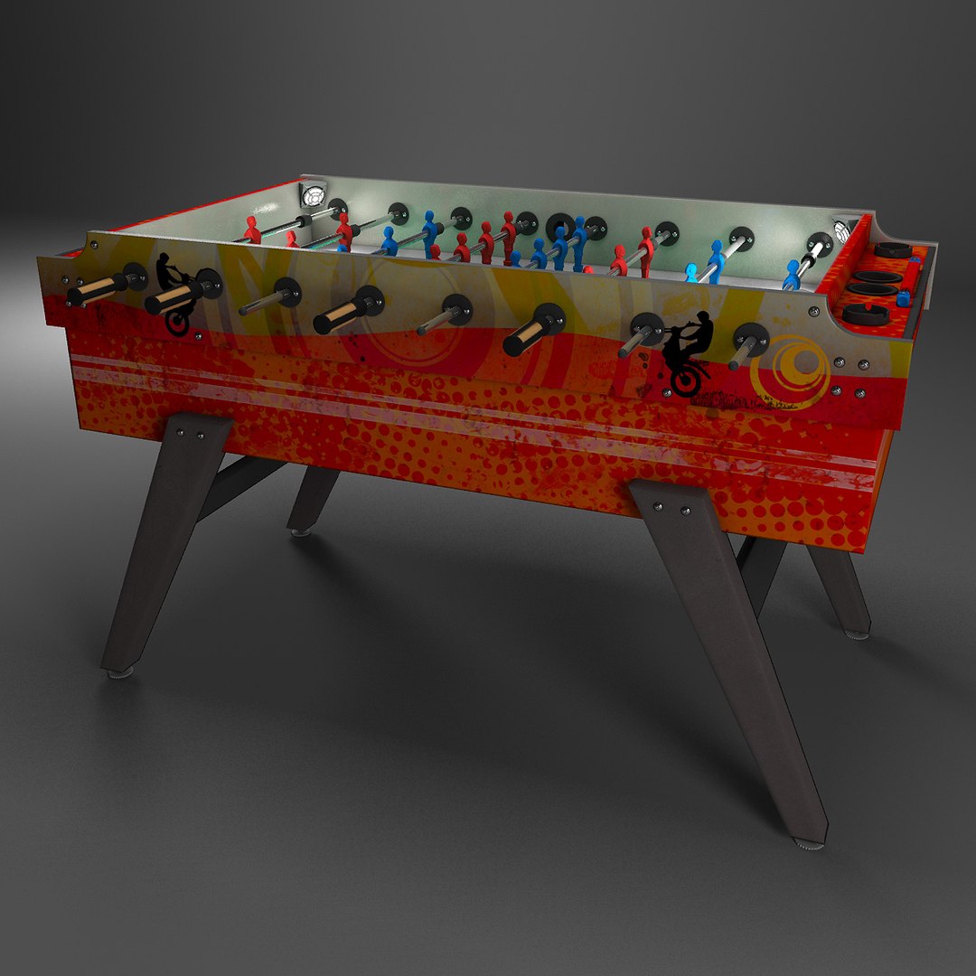 Foosball Table 3d Model
