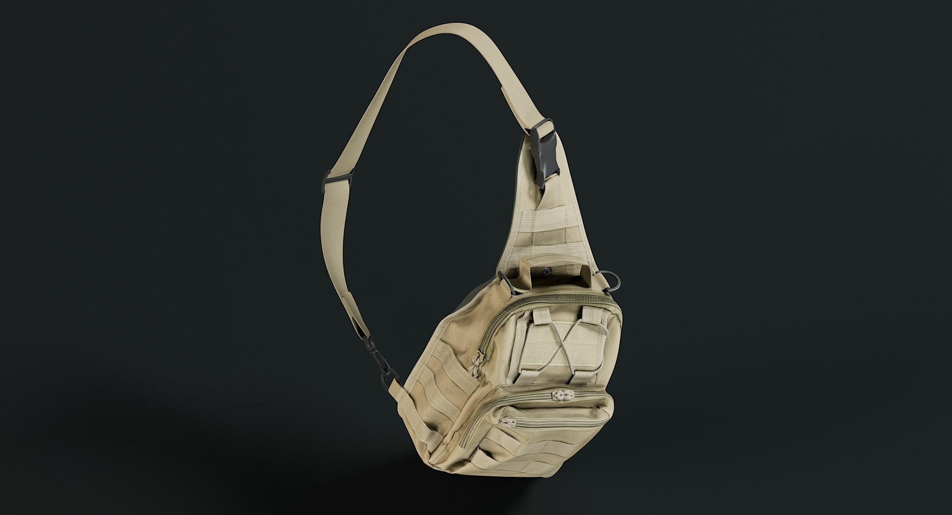 Realistic shoulder bag coyote 3D model - TurboSquid 1450861