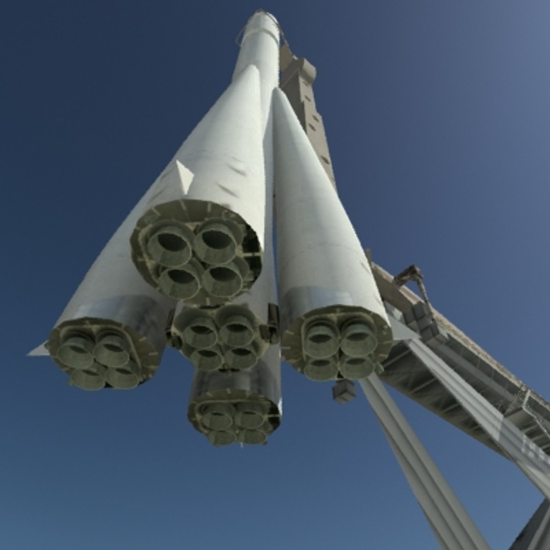 3d rocket statue
