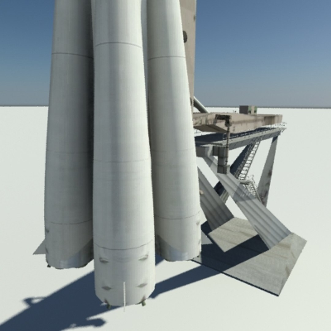 3d rocket statue