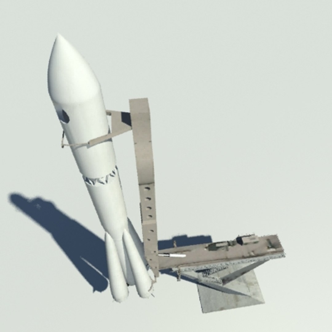 3d rocket statue