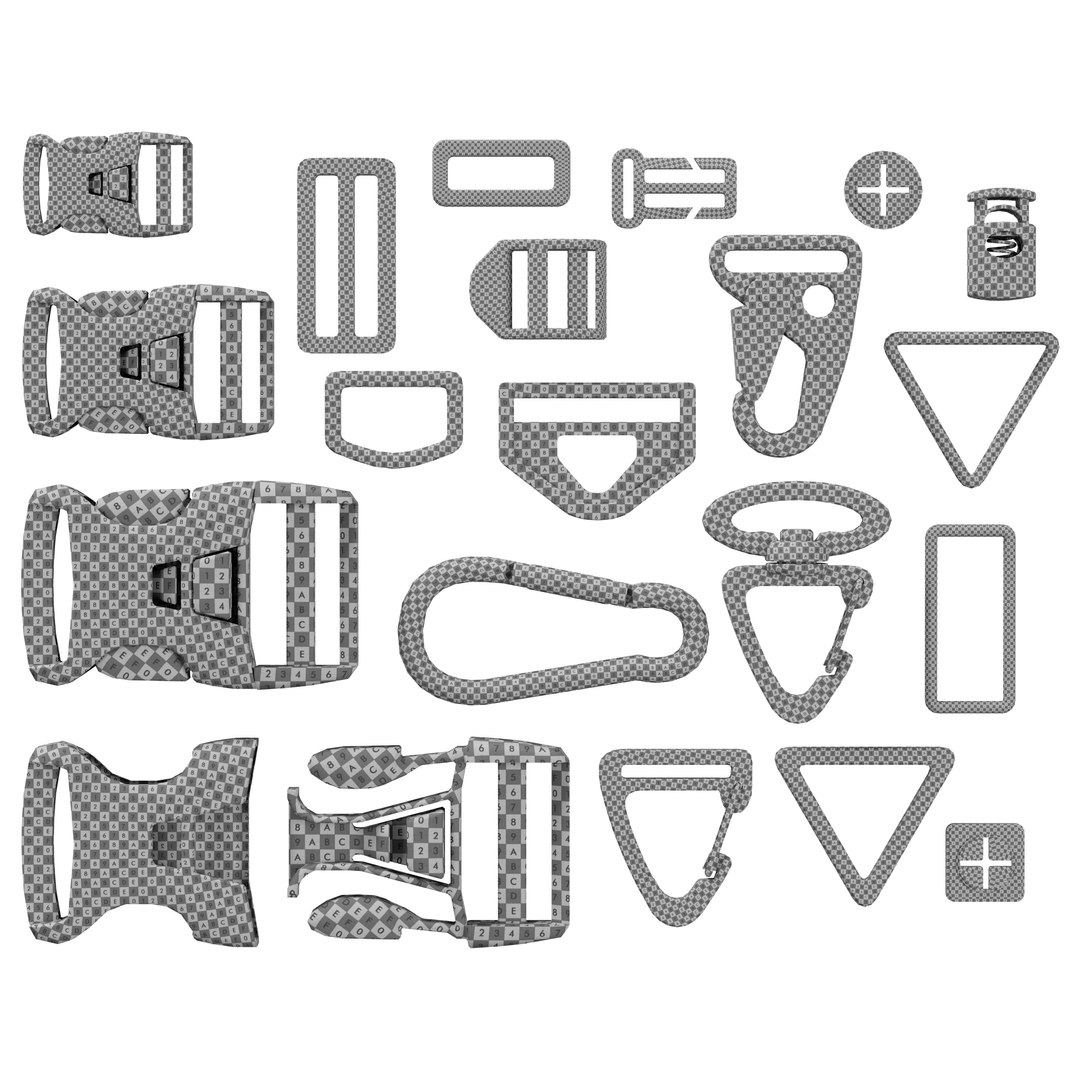 3D Buckles Kit Model - TurboSquid 1813773