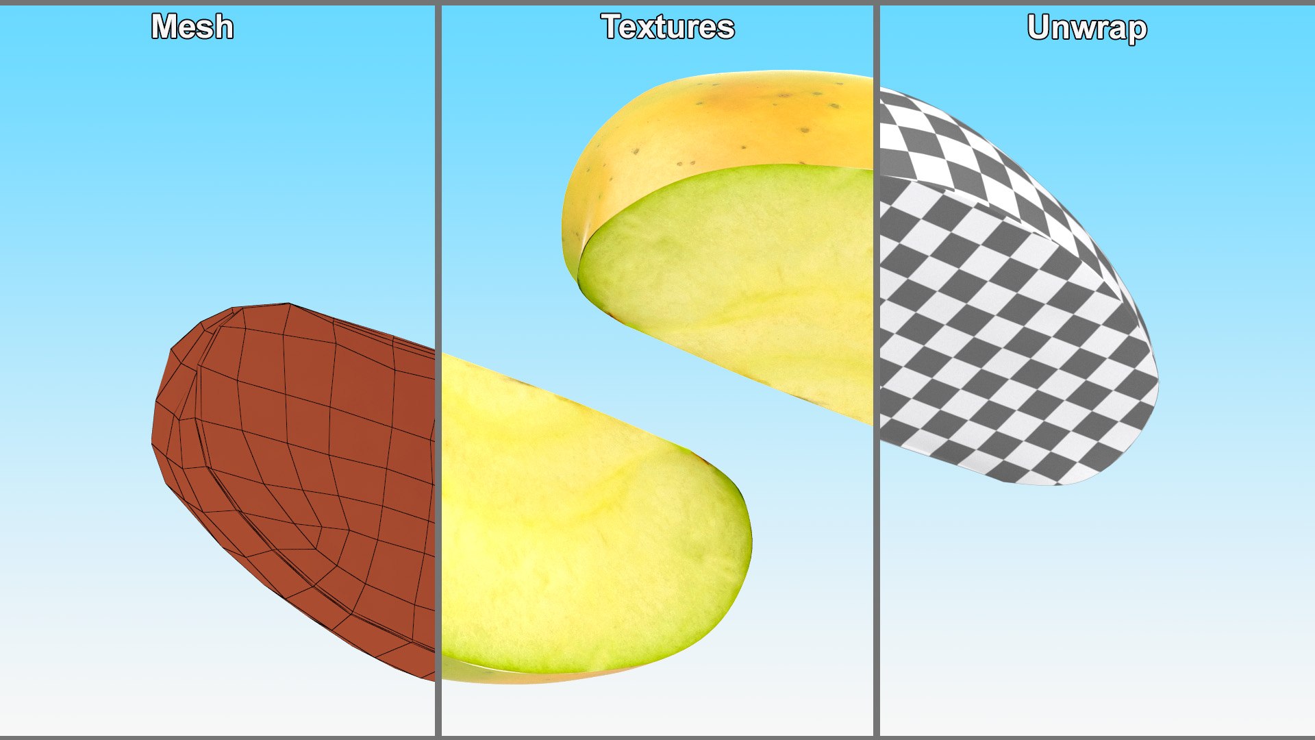 3D Sliced Green Apple Model - TurboSquid 2212243