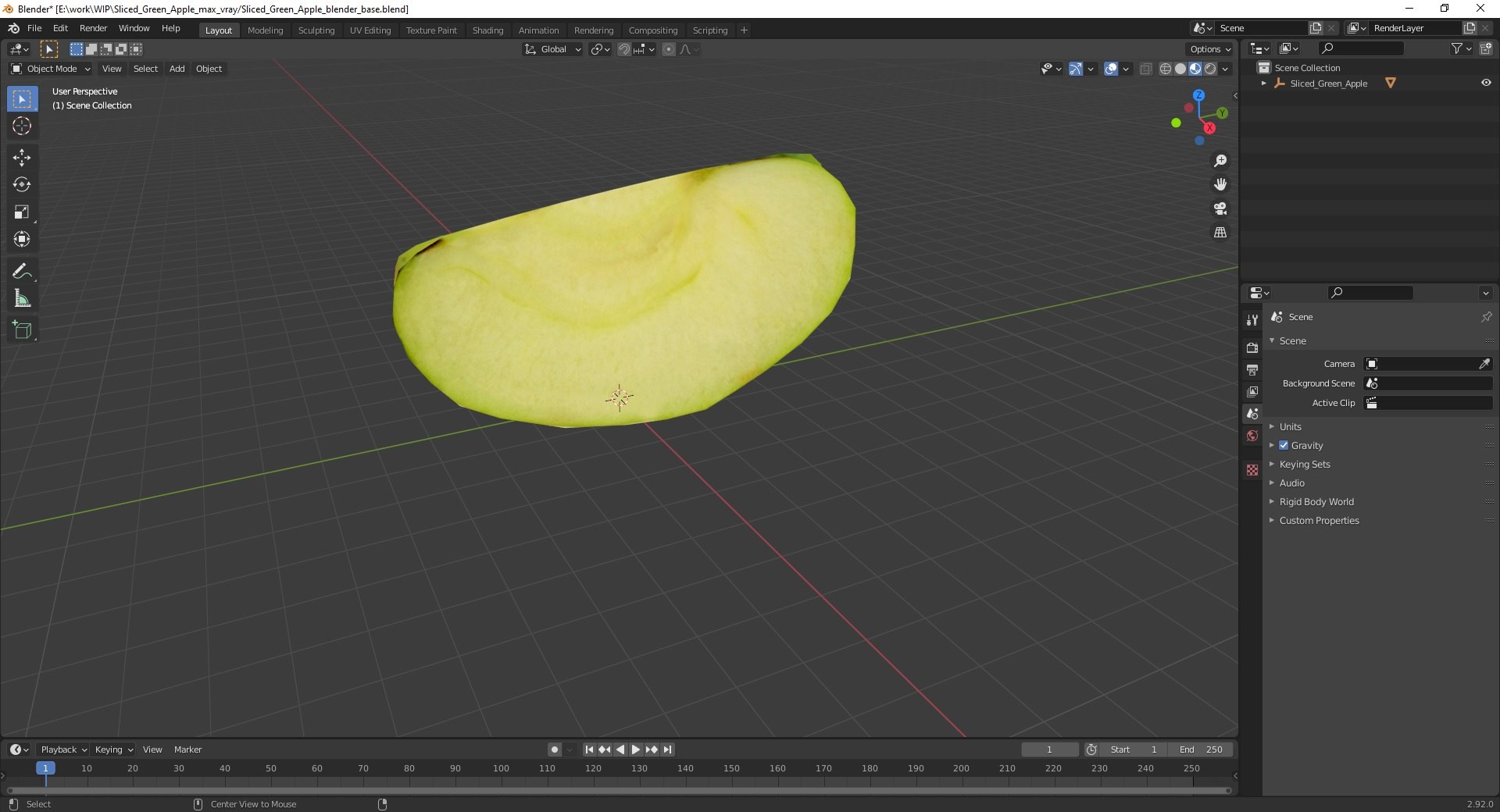 3D Sliced Green Apple Model - TurboSquid 2212243