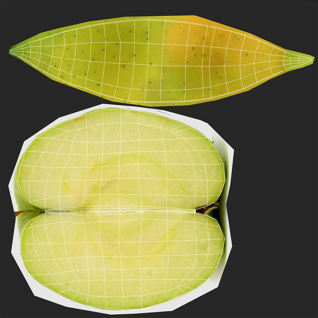 3D Sliced Green Apple Model - TurboSquid 2212243