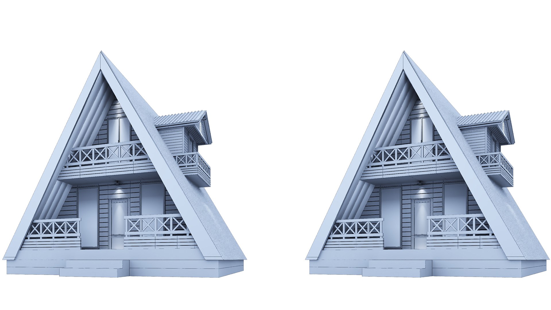 Modern Cottage 3D Model - TurboSquid 2337214