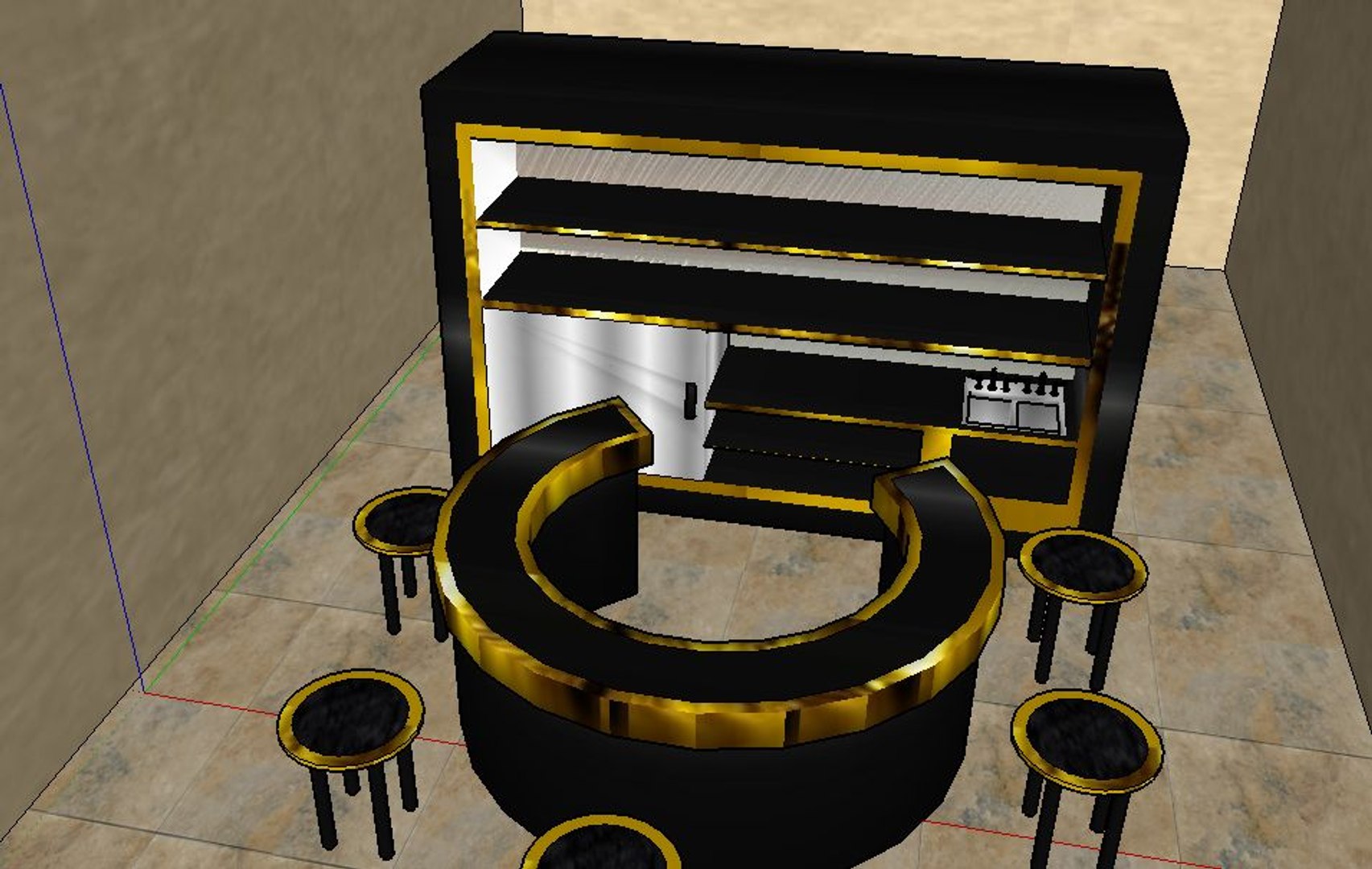 Mini Bar 3D Model - TurboSquid 1152926