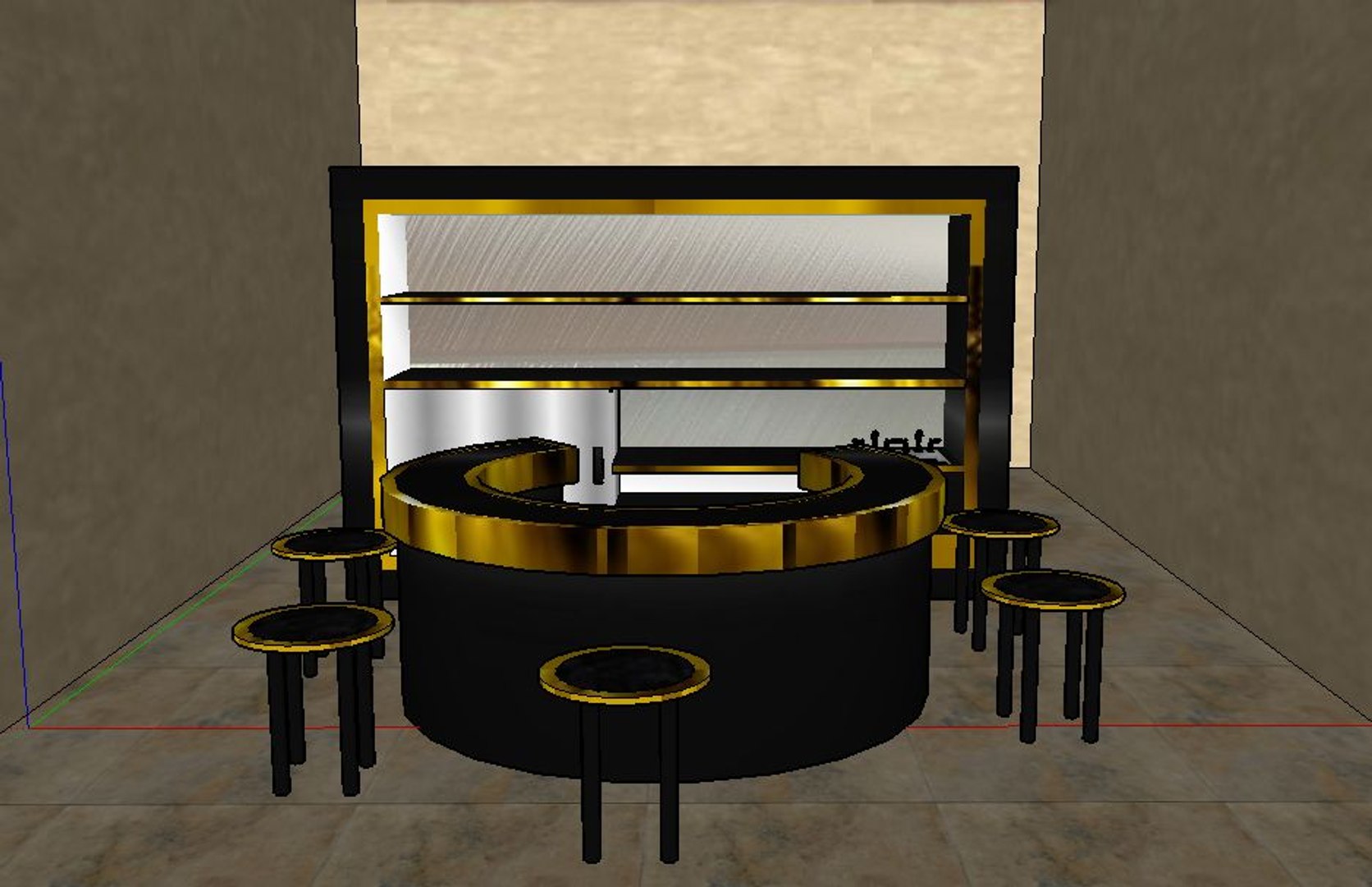 Mini Bar 3D Model - TurboSquid 1152926