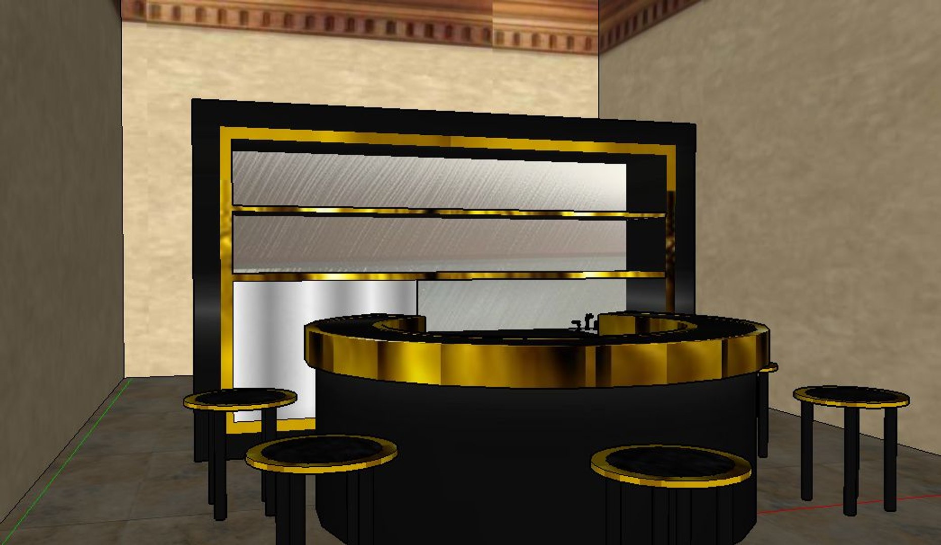 Mini Bar 3D Model - TurboSquid 1152926