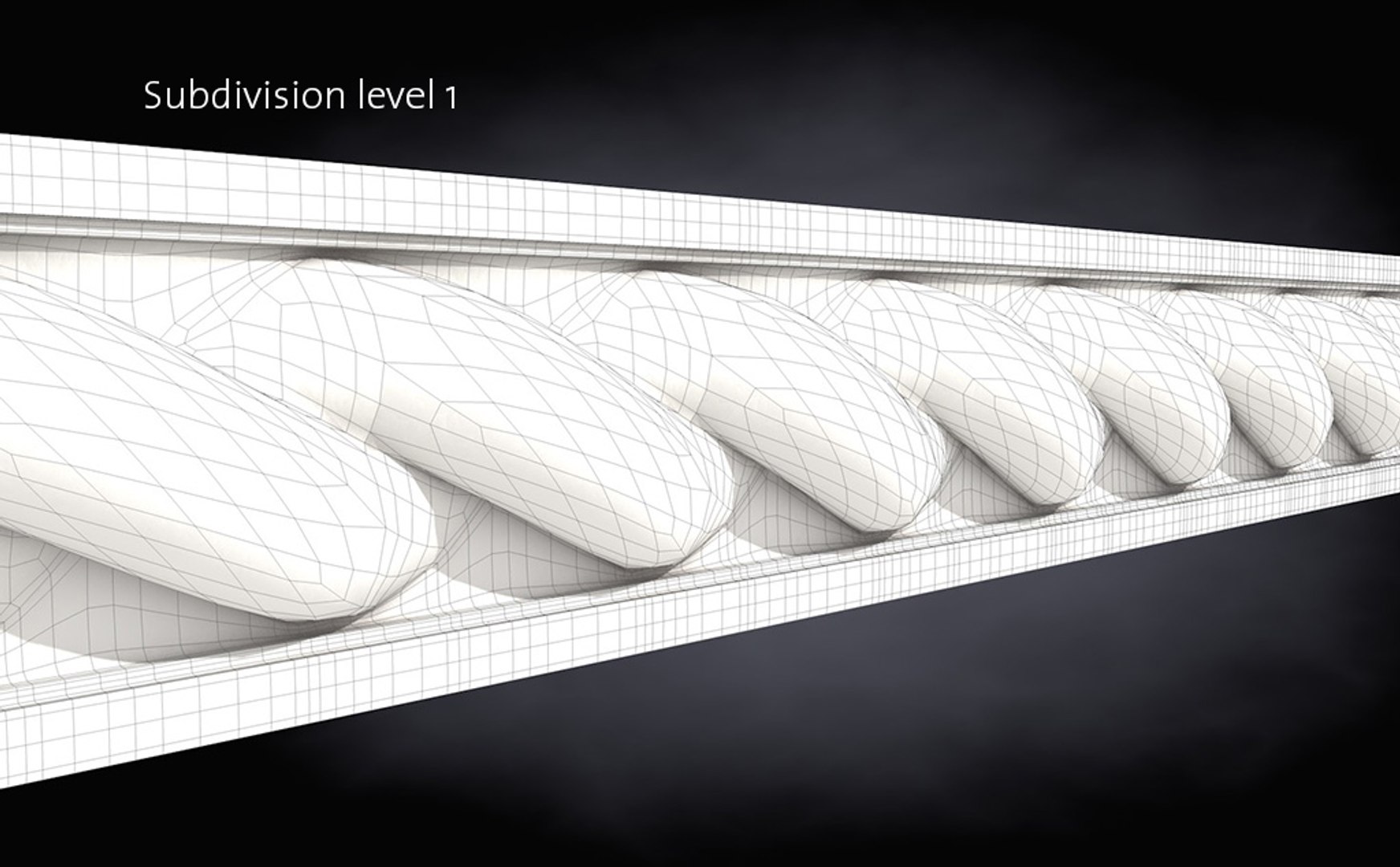 Ornamental Plaster Scrolls Ceiling 3d Model