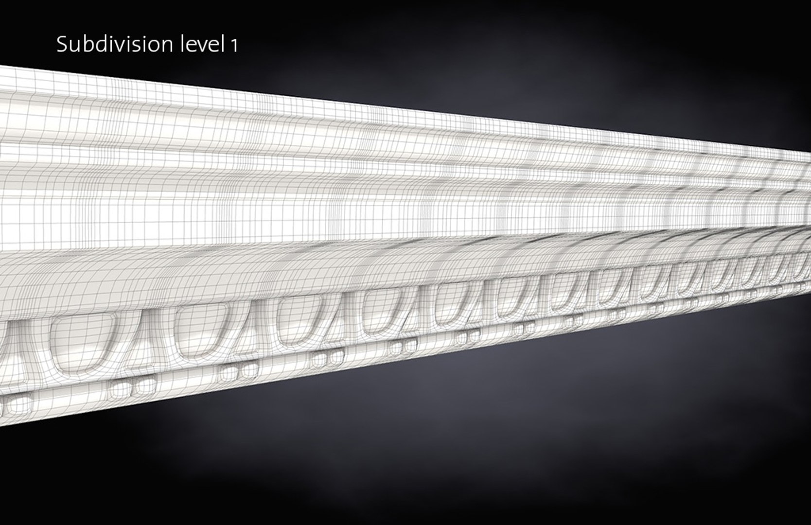 Ornamental Plaster Scrolls Ceiling 3d Model