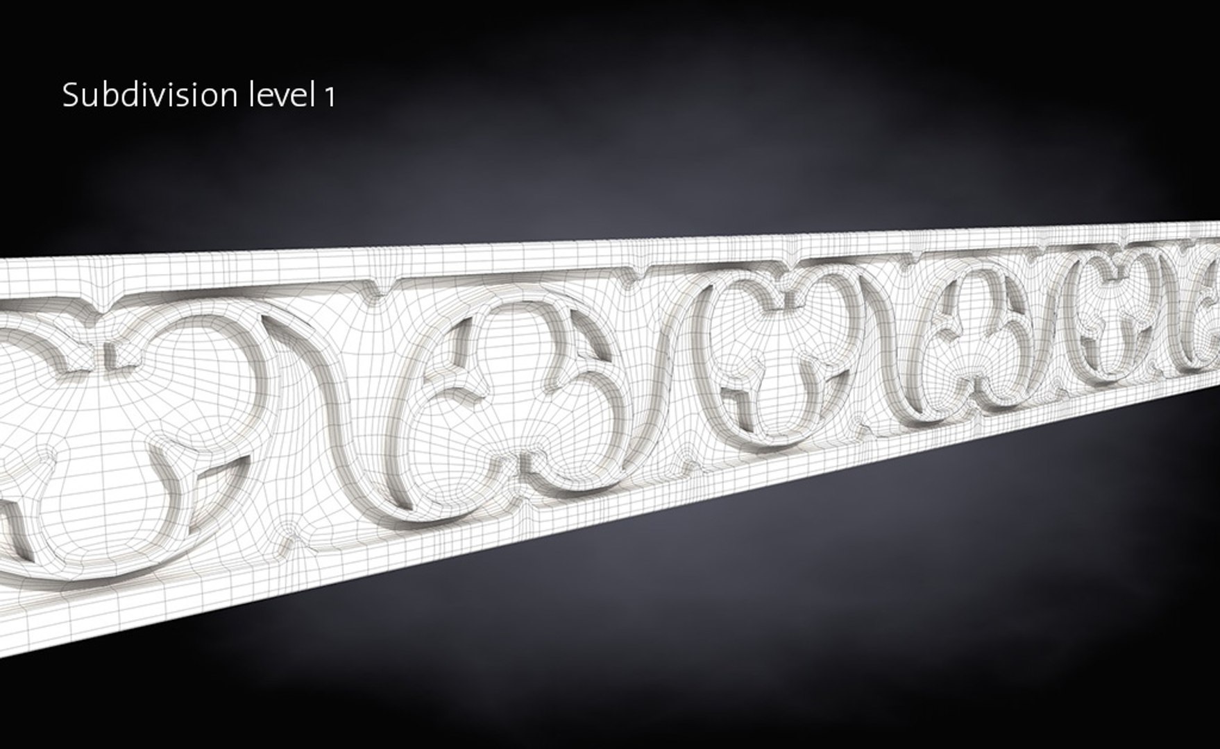 Ornamental Plaster Scrolls Ceiling 3d Model
