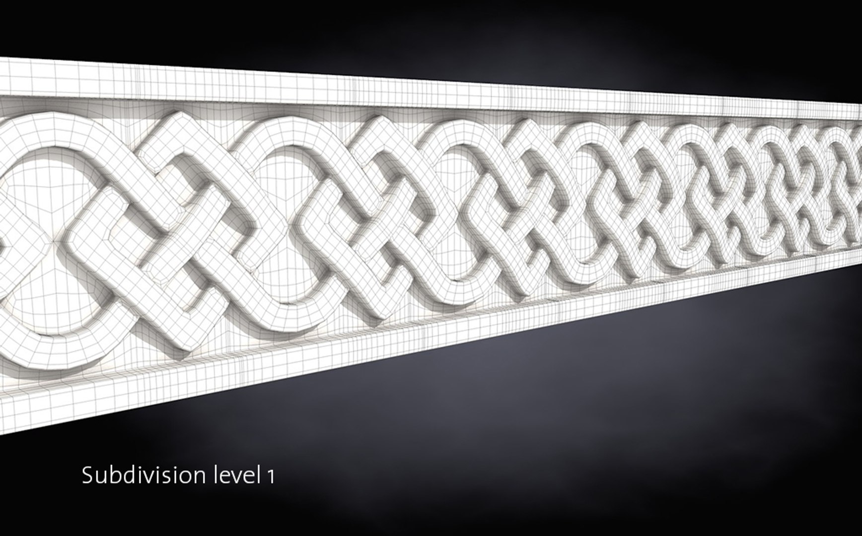 Ornamental Plaster Scrolls Ceiling 3d Model