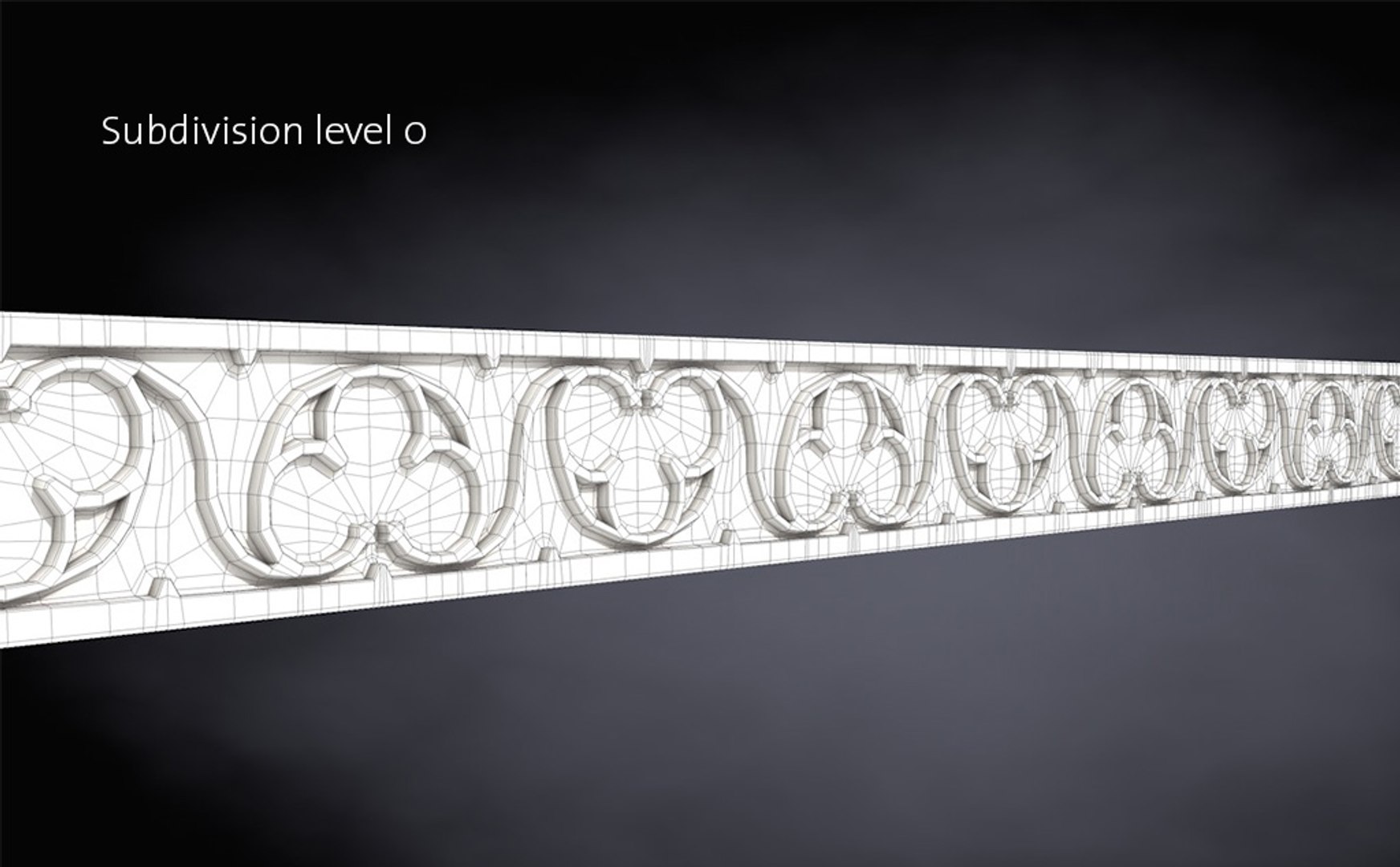 Ornamental Plaster Scrolls Ceiling 3d Model