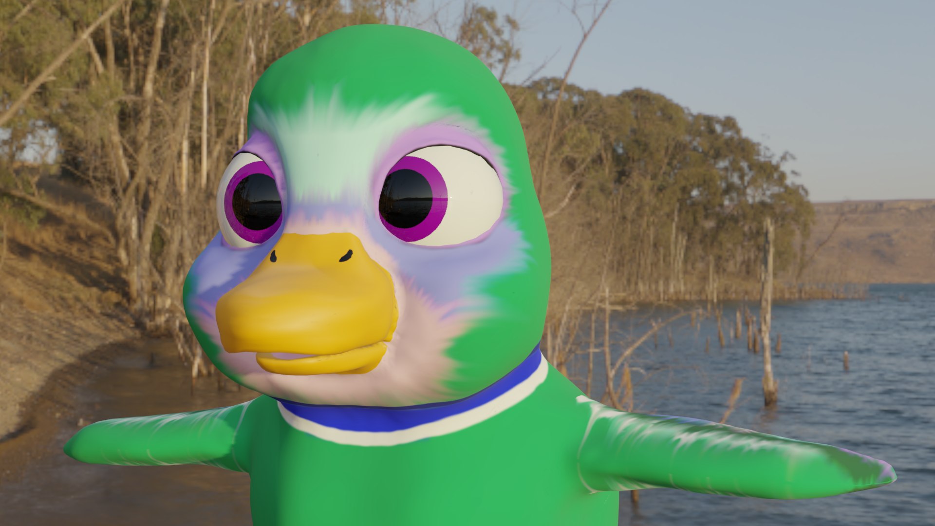 Duck Nila Cartoon - No Rig 3D Model - TurboSquid 2340036