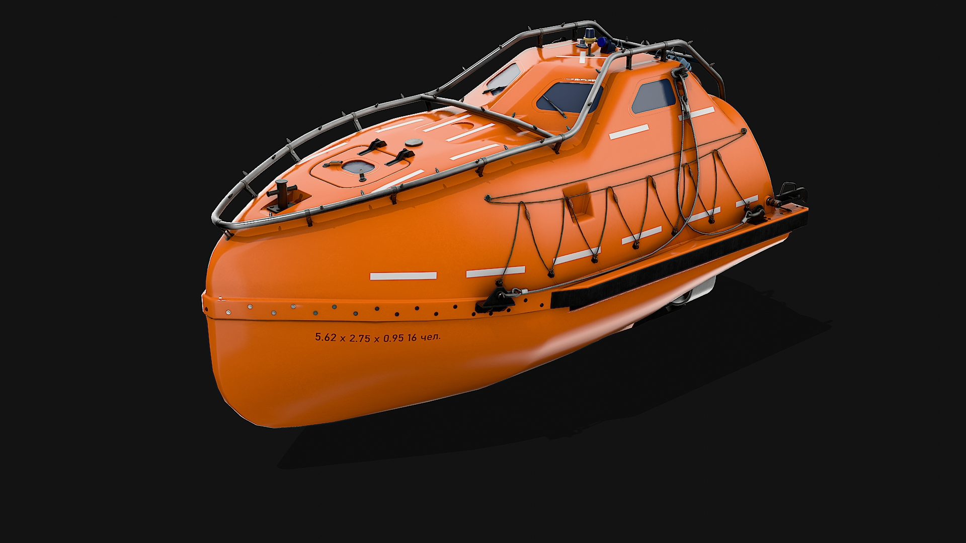 3D Freefall Lifeboat Model - TurboSquid 2257673