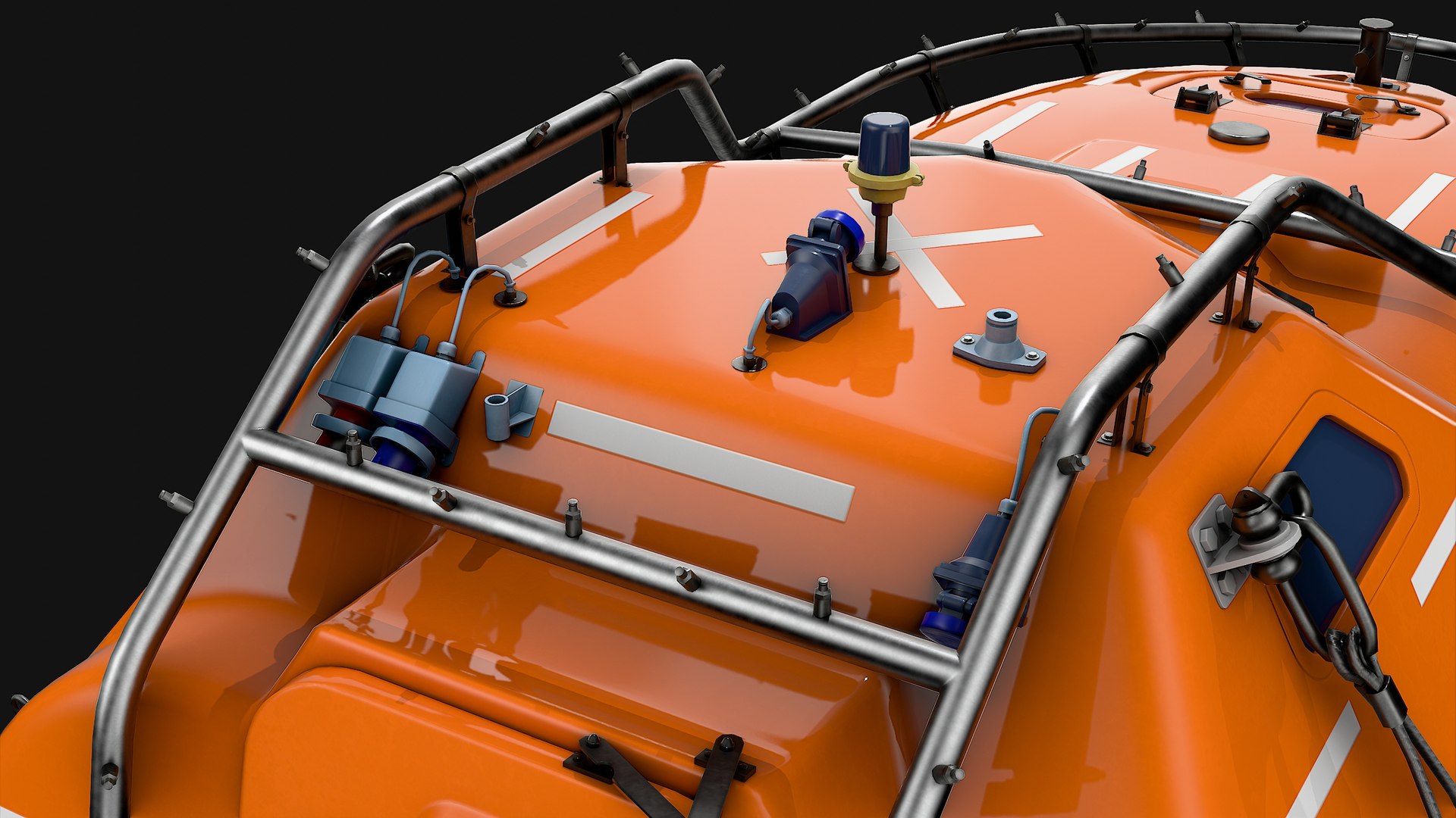 3D Freefall Lifeboat Model - TurboSquid 2257673