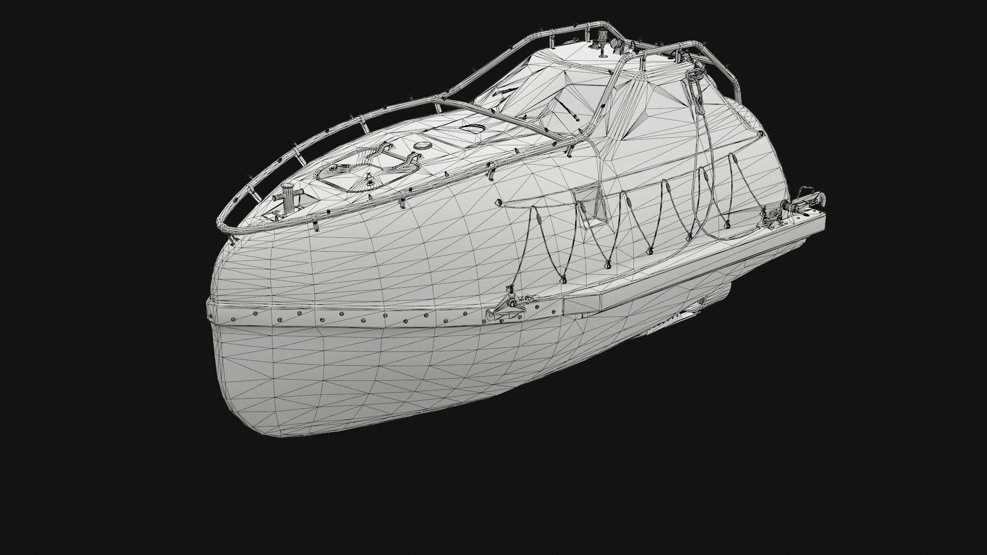 3D Freefall Lifeboat Model - TurboSquid 2257673