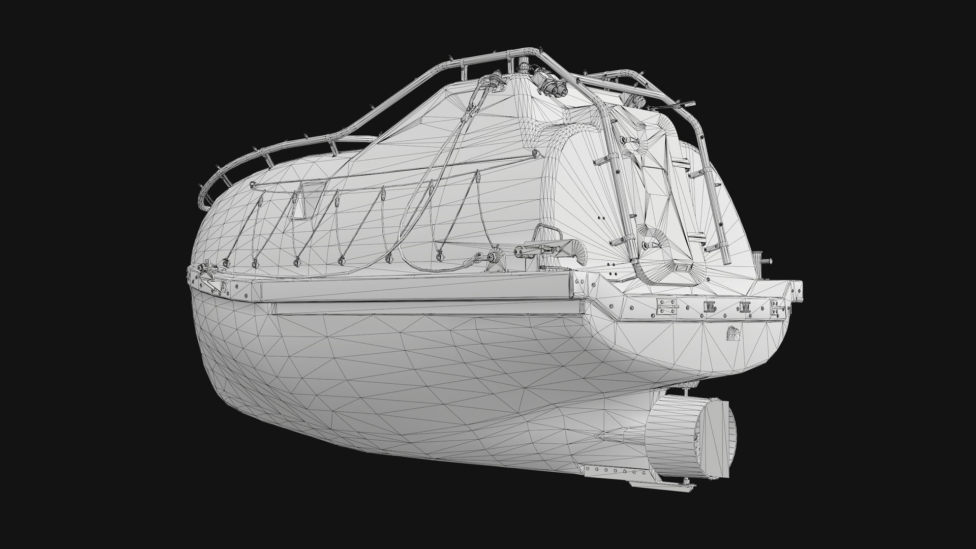 3D Freefall Lifeboat Model - TurboSquid 2257673