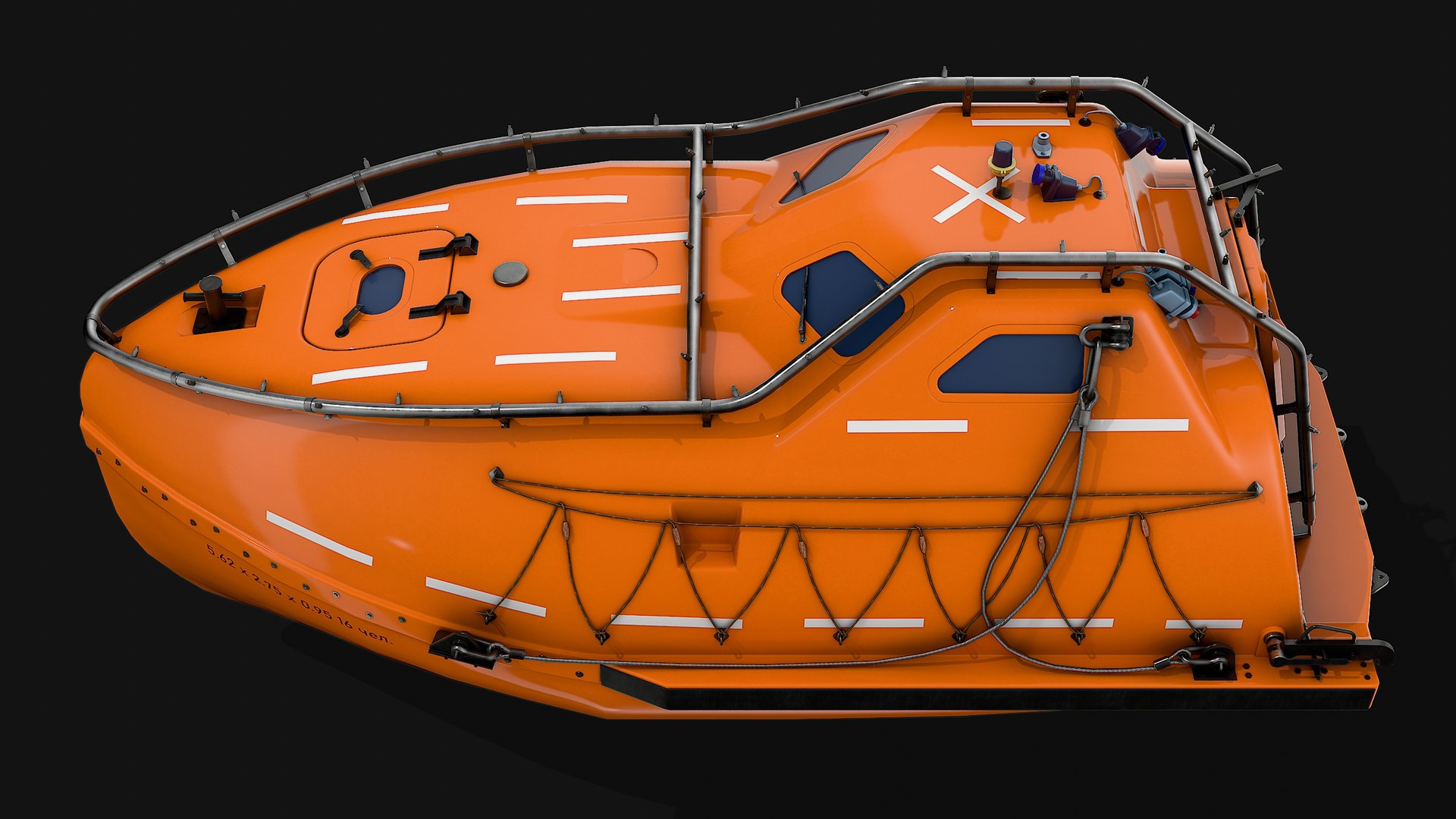3D Freefall Lifeboat Model - TurboSquid 2257673