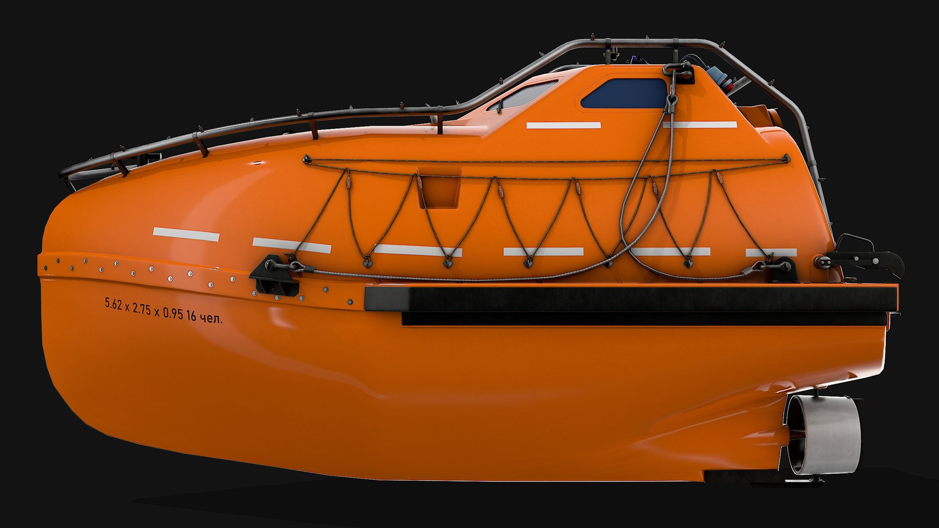 3D Freefall Lifeboat Model - TurboSquid 2257673